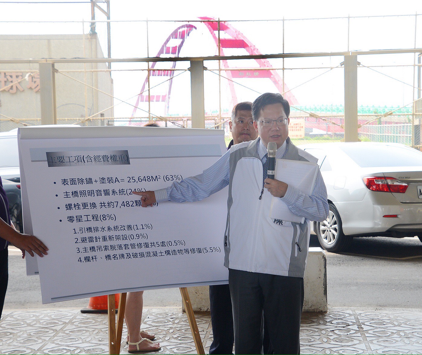 Observing Construction Work for the Periphery of Zhuwei Harbor